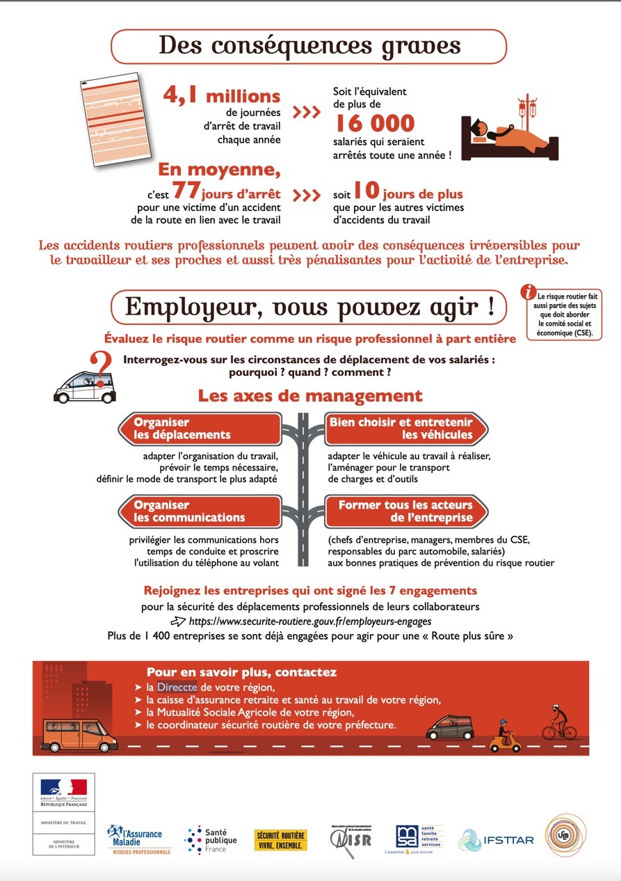 Le risque routier professionnel reste la première cause de mortalité au travail