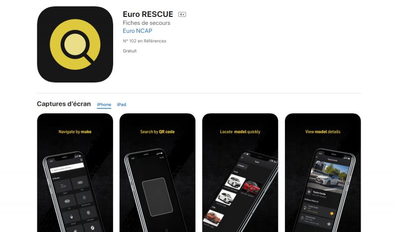 Euro Rescue : une application pour fournir des fiches techniques des ...
